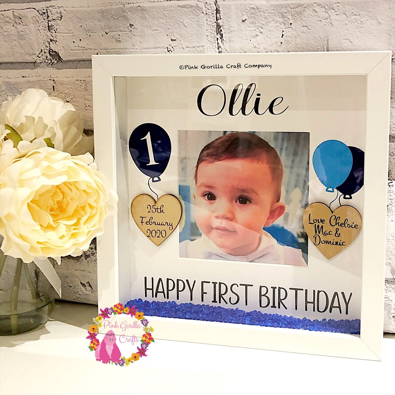 Birthday Frame, 1st Birthday Frame, First Birthday Gift, Personalised ...
