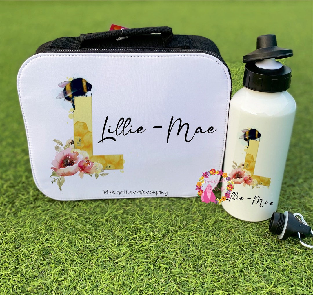 Personalised Lunch Bag, Bee Lunch Box, Girls Lunch Box, Back to School ...
