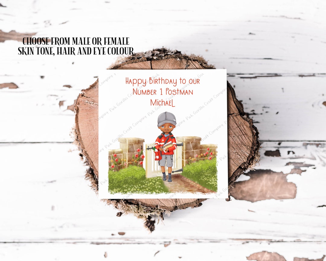 Postal Worker, Card for Postman, Card for Postwoman, Postman, Post Lady ...