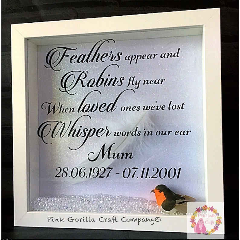 Remembrance Frame Robin Frame in Memory Memorial - Etsy UK