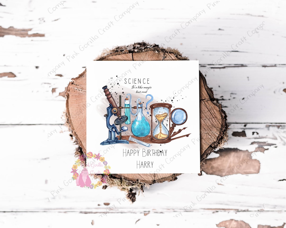 Birthday Card, Science Greeting Card, Scientist Birthday, Card for ...