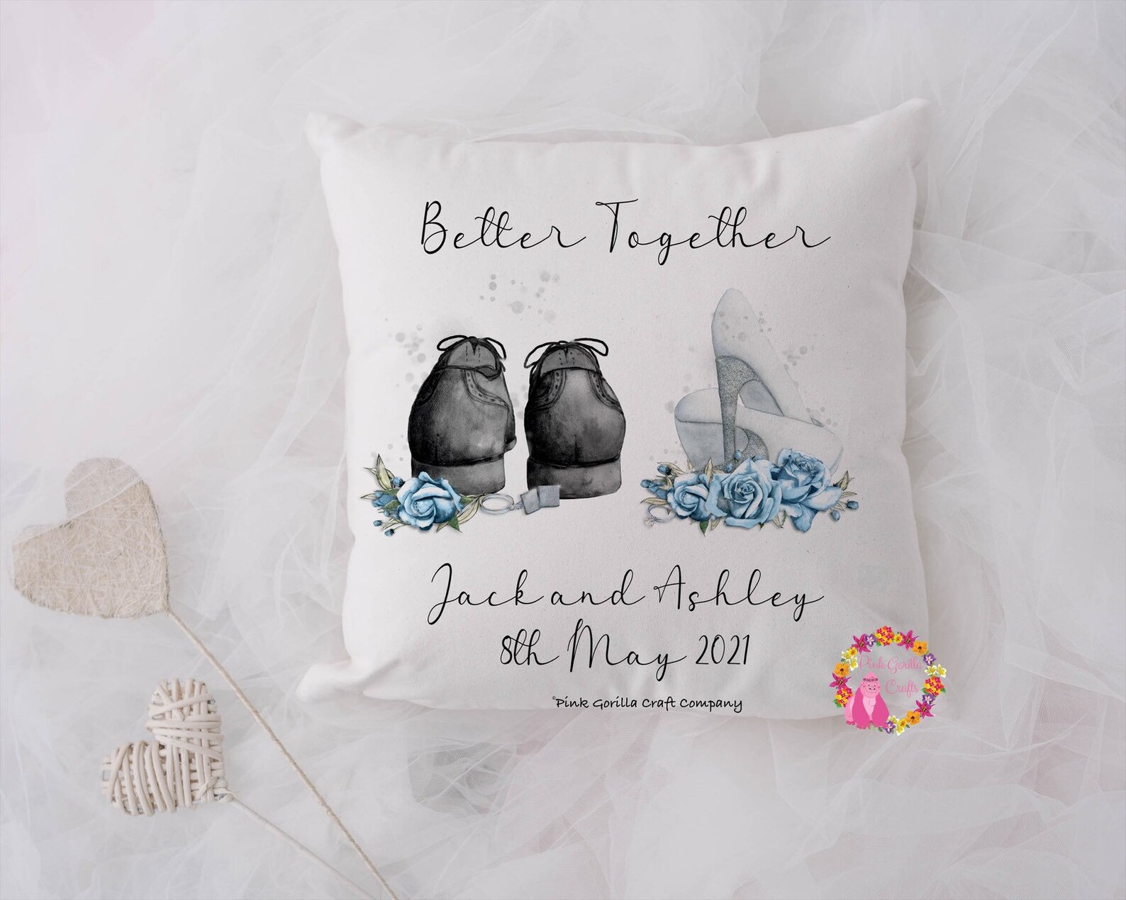 Personalised Wedding Pillow, Wedding Gift, Bride Gift, Newlyweds Gift ...