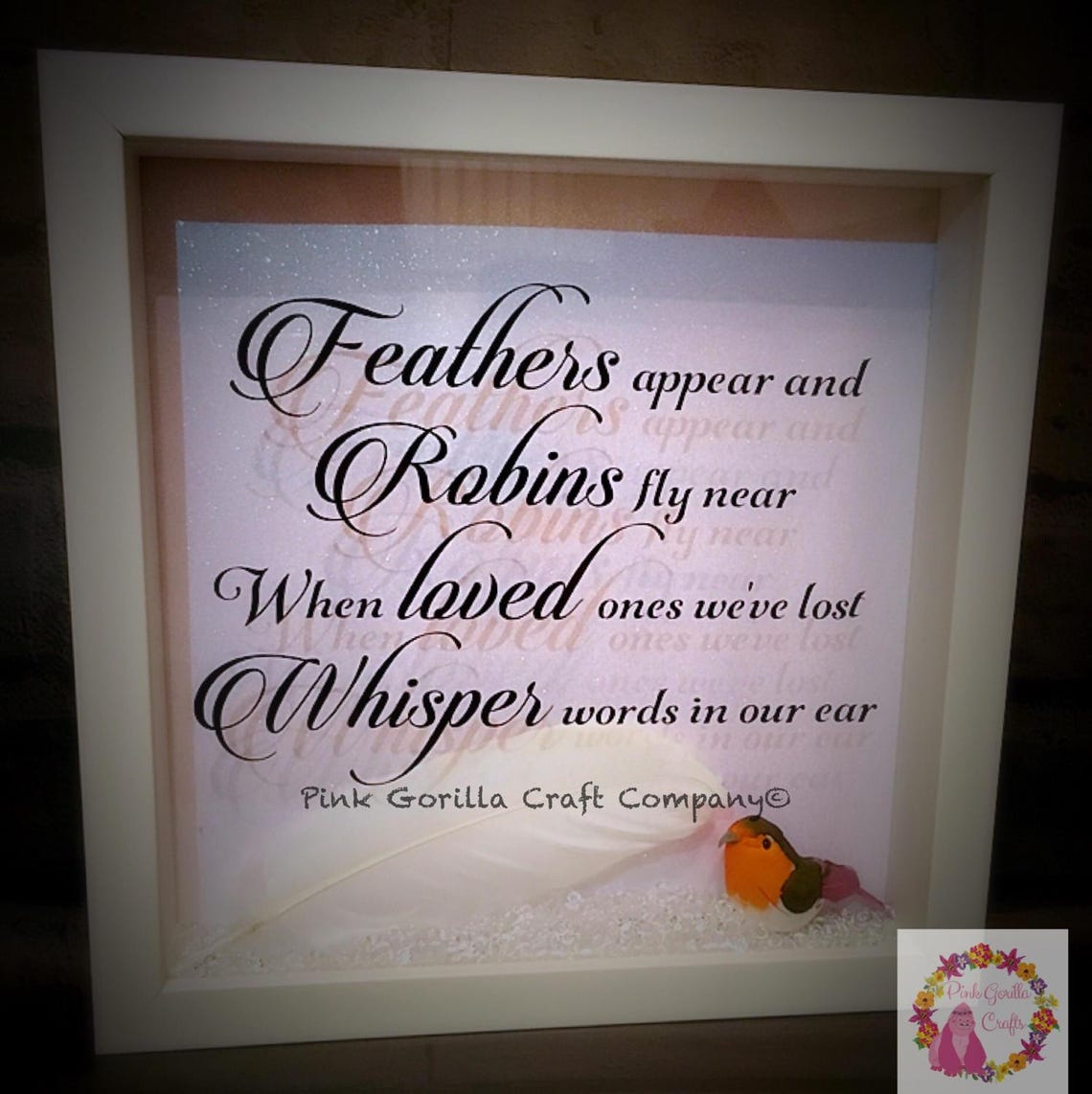 Remembrance Frame Robin Frame in Memory Memorial | Etsy UK
