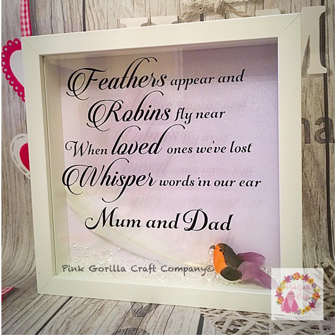 Remembrance Frame Robin Frame in Memory Memorial | Etsy