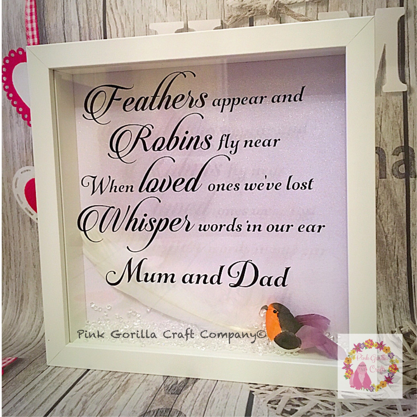 Remembrance Frame Robin Frame in Memory Memorial | Etsy UK