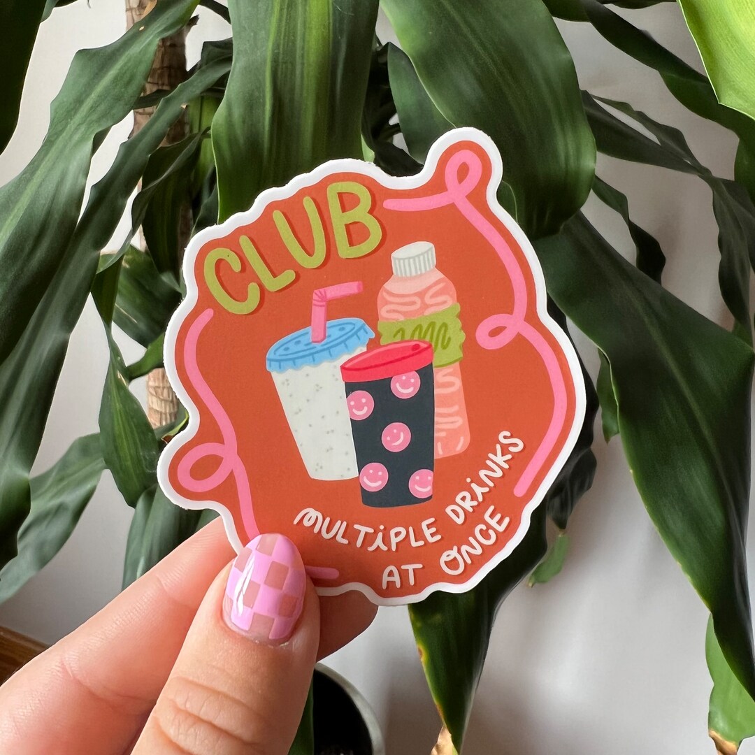 Club Multiple Drinks Sticker - Etsy