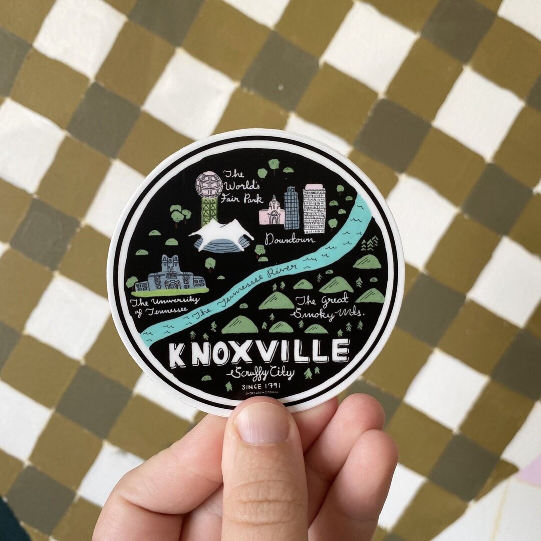 Knoxville Map Sticker small - Etsy