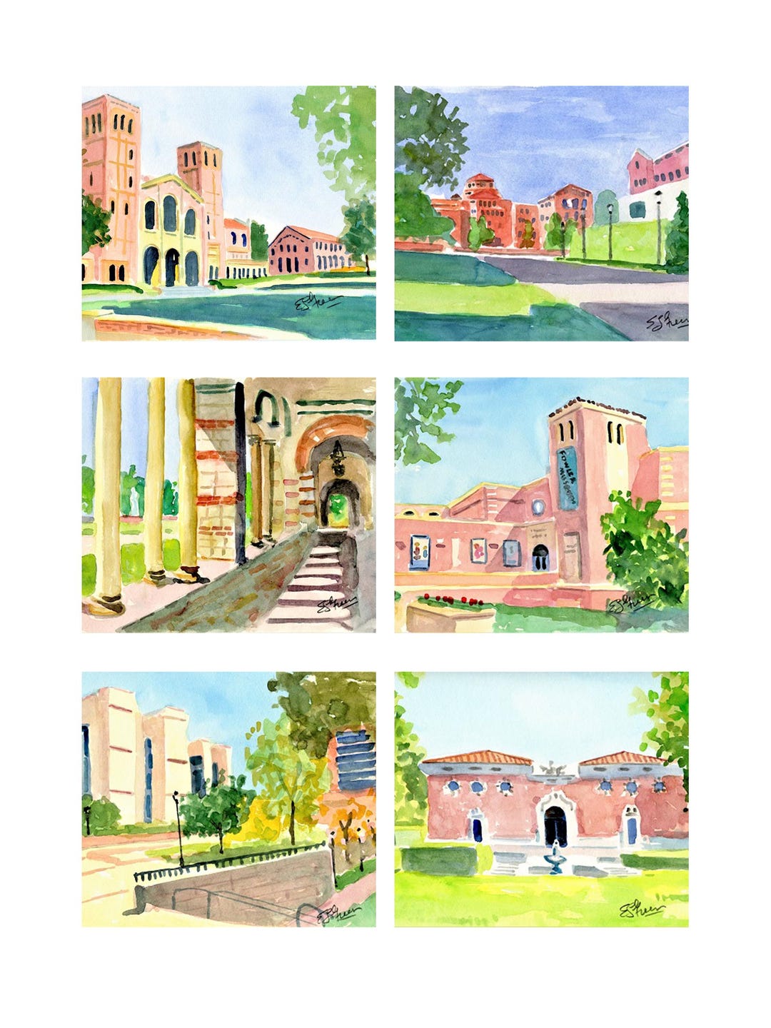 UCLA (university of California Los Angeles)-note Cards With Envelopes ...