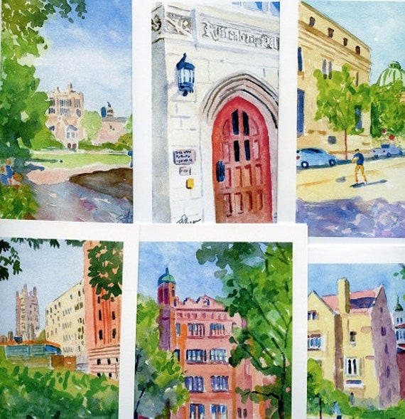 Yale University Note Cards With Envelopes. 6 Cards Blank | Etsy
