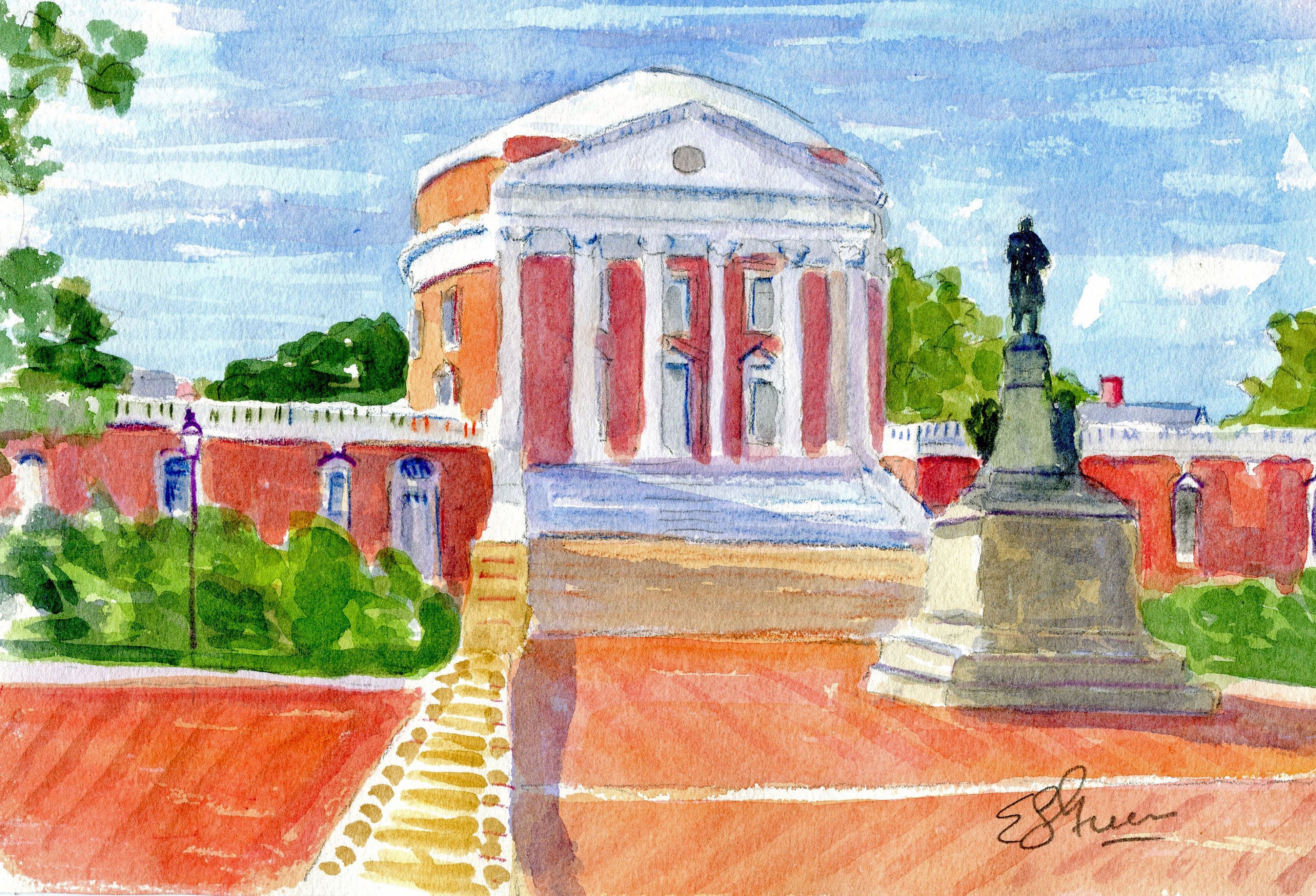 UVA Note Cards With Envelopes.6 Cards. Blank Inside. - Etsy