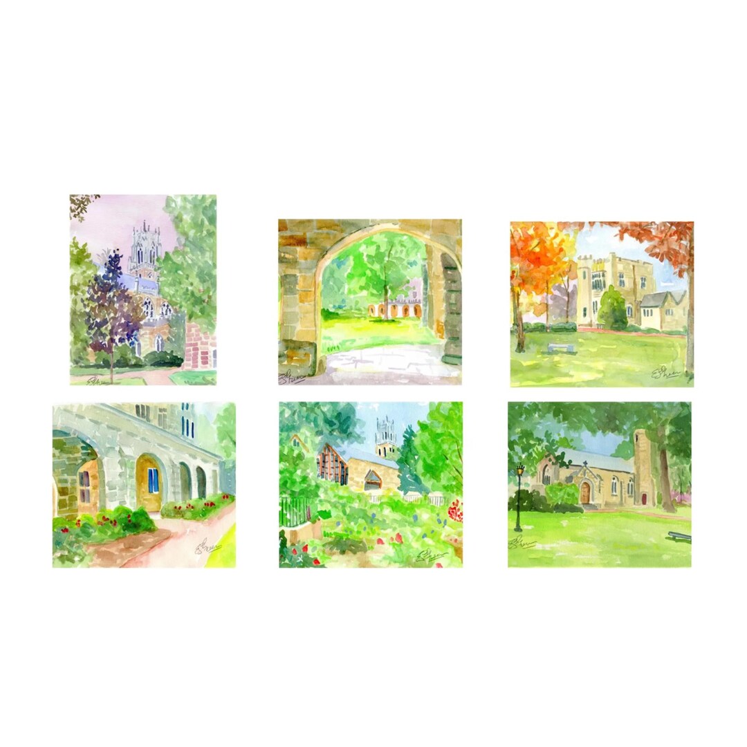 Watercolor Impressions of Sewanee (university of the South), Sewanee ...