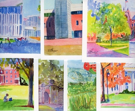 Smith College Note Cards With Envelopes. 7 Cards. Blank Inside ...