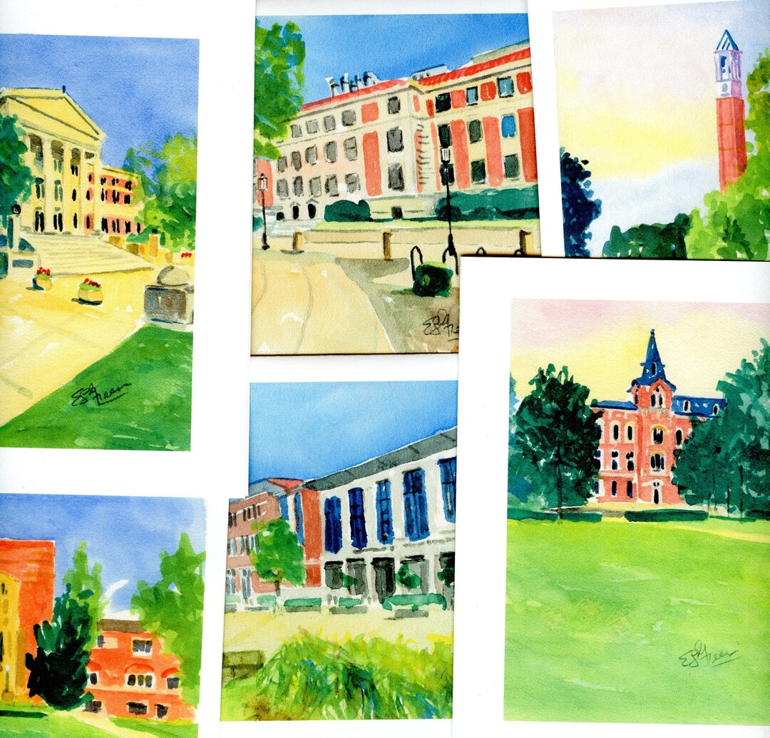 Purdue University Note Cards With Envelopes. Giclée Prints Available ...