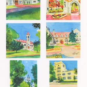 Indiana University-bloomington (IND). Note Cards With Envelopes. Giclée ...