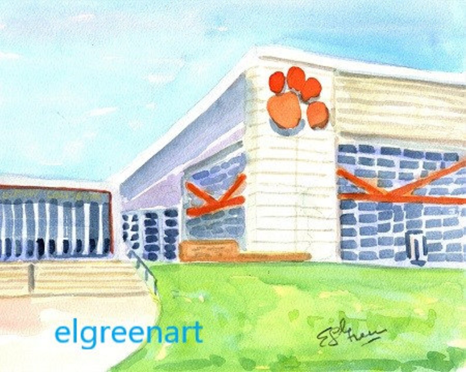Clemson University Note Cards With Envelopes. Giclée Prints - Etsy