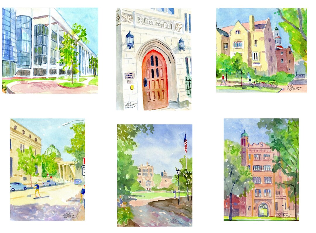 Yale University Note Cards With Envelopes. Giclée Prints and Collages ...