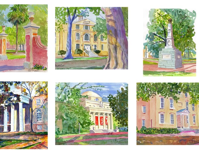 USC (university of South Carolina)horseshoe Note Cards With Envelopes ...
