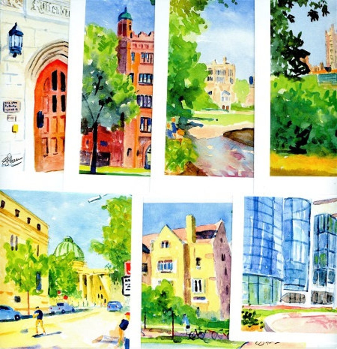 Yale University Note Cards With Envelopes. 7 Cards, Blank Inside ...