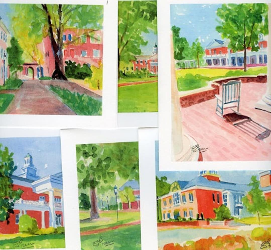 Elon University Note Cards With Envelopes. 6 Cards, Blank Inside ...