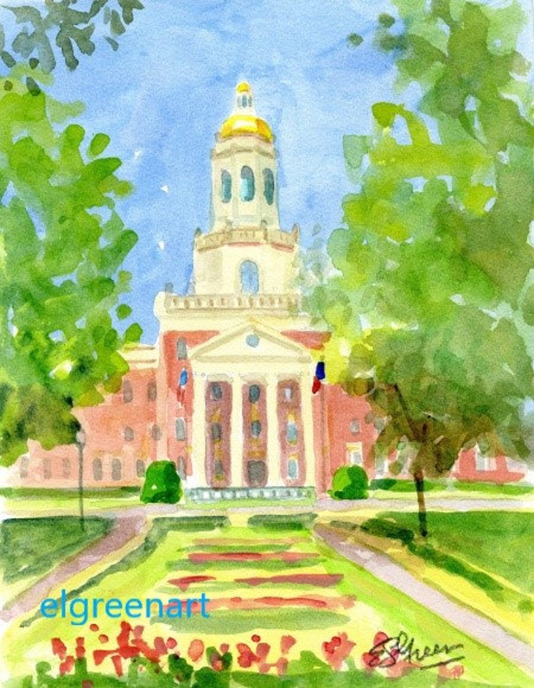 Baylor University-neff Hall Note Cards With Envelopes. Giclée Prints ...
