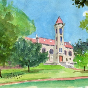 Watercolor Impressions of Indiana University-bloomington (IND). Note ...