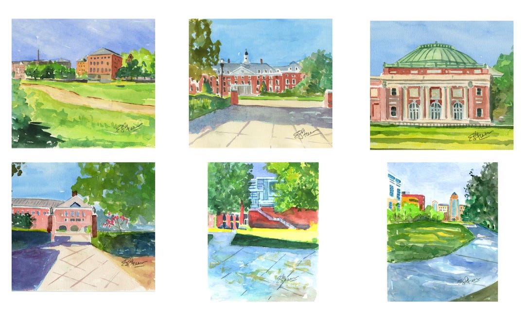 University of Illinois-urbana Champaign Note Cards With Envelopes ...