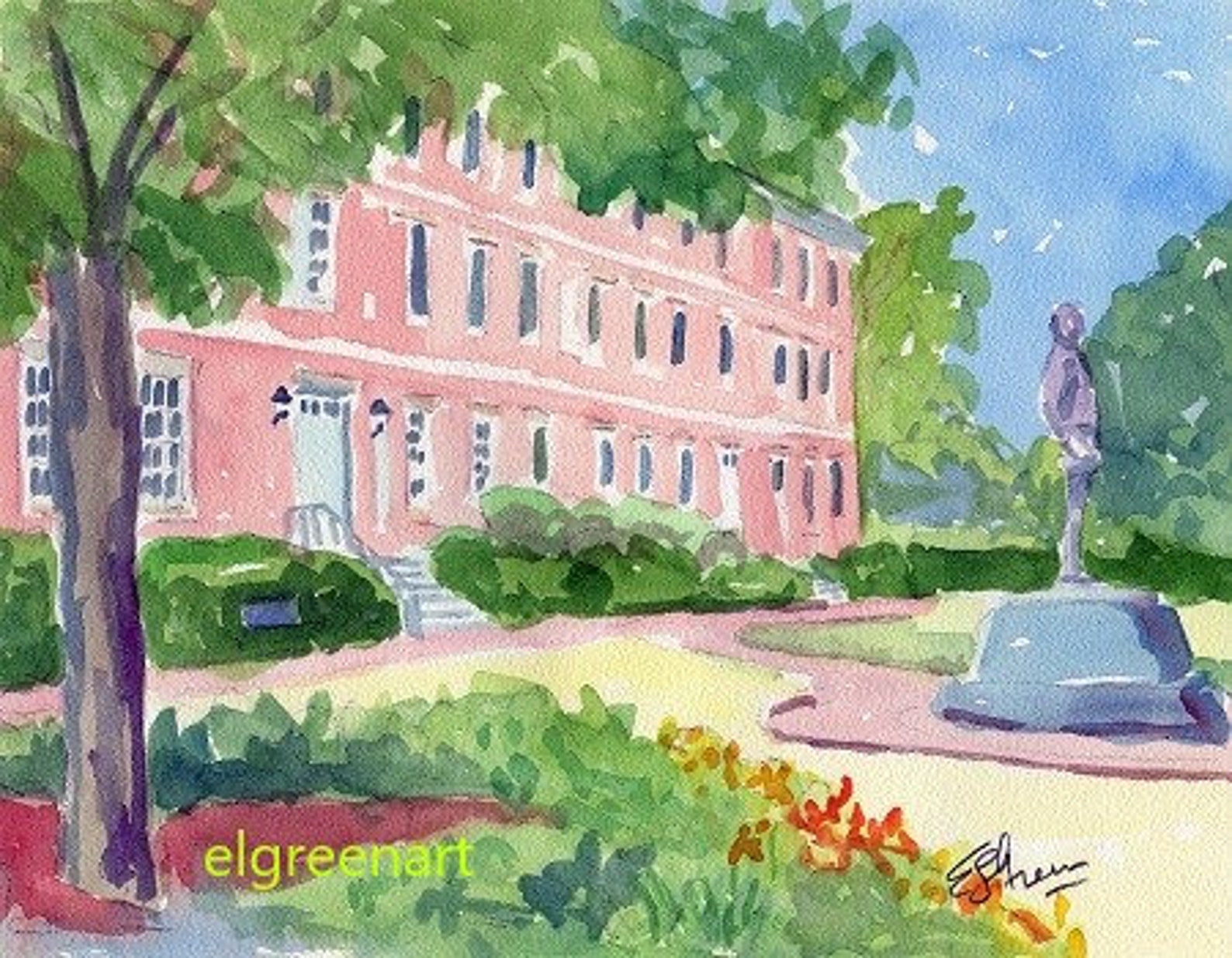 UGA (university of Georgia)note Cards With Envelopes. Giclée Prints ...
