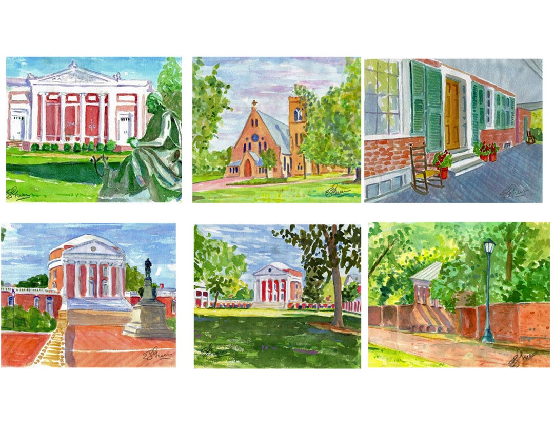 UVA Note Cards With Envelopes.6 Cards. Blank Inside. Description on ...