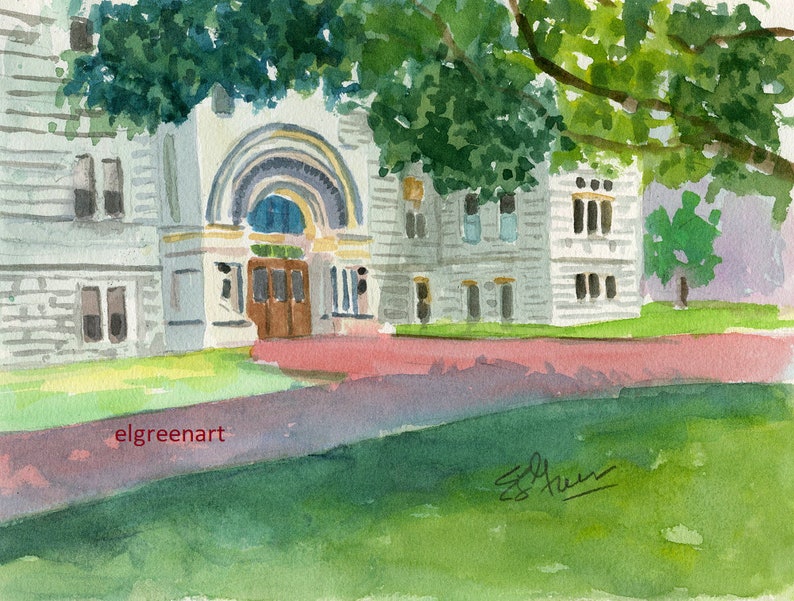 Watercolor Impressions of Indiana University-bloomington (IND). Note ...