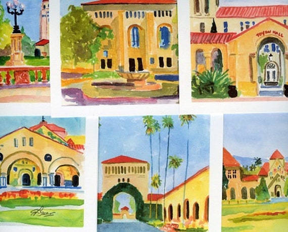 Stanford University Note Cards With Envelopes. Giclée Prints - Etsy