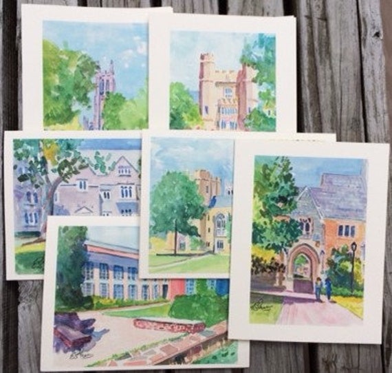 Duke University Note Cards With Envelopes.6 Note Cardsblank | Etsy