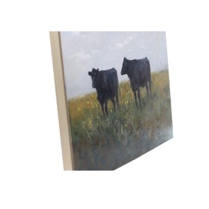 Black Angus Cows 20 Original Oil Painting Farmhouse Art 11x14 - Etsy