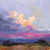 Original Oil Painting of Judgmental Cows in a Sunrise - Etsy