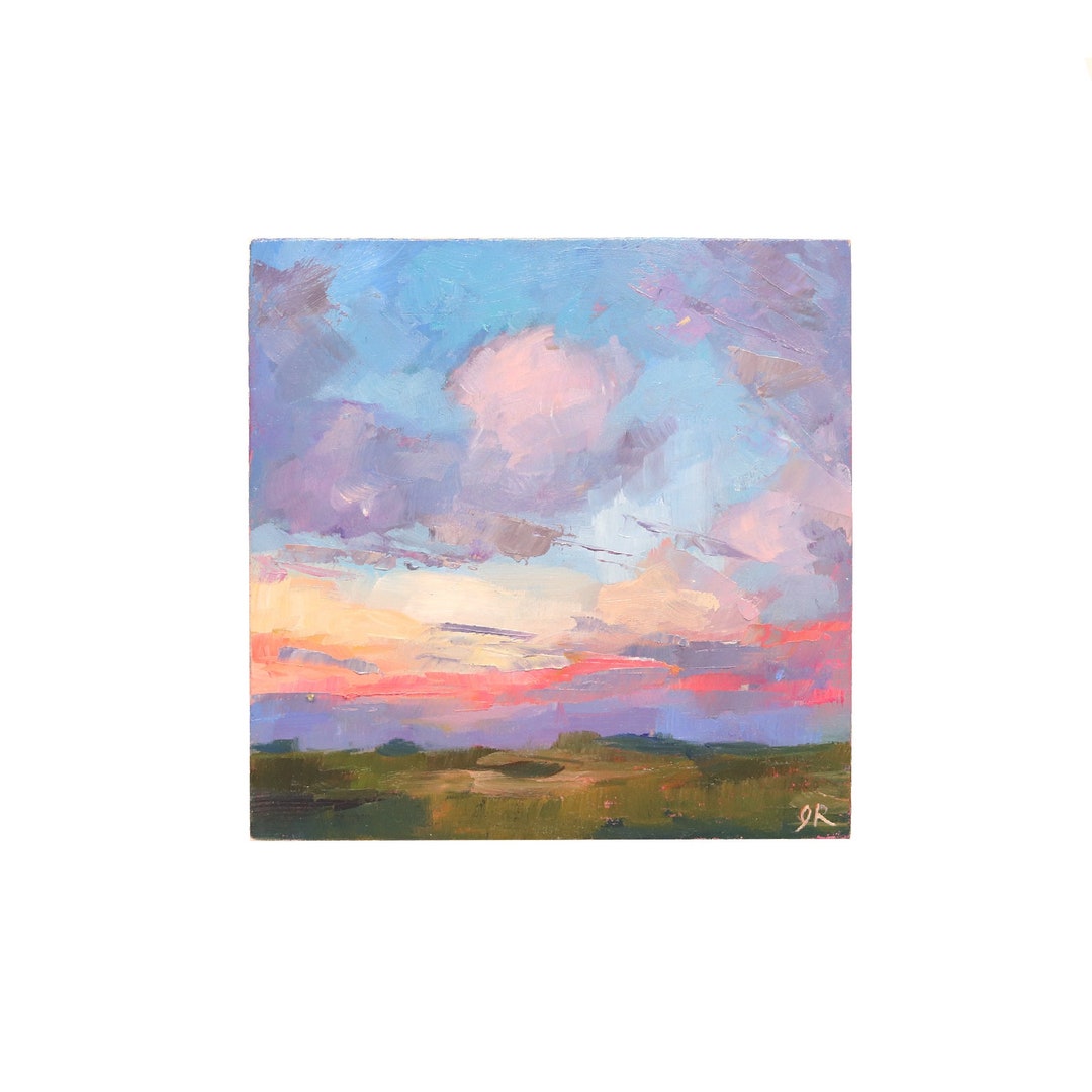 Mini Abstract Landscape 31 Original Oil Painting 4x4 Miniature Art - Etsy