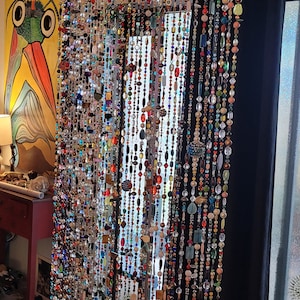 72" Beaded Curtain Strand: Glass Gemstone Bohemian Decor - Etsy