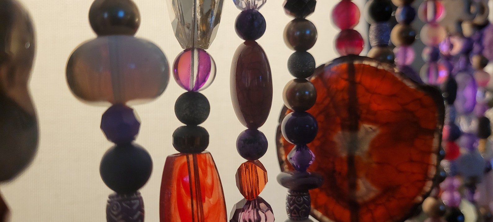 Beaded Curtain Sun Catcher Window Gemstone Glass Colorful - Etsy