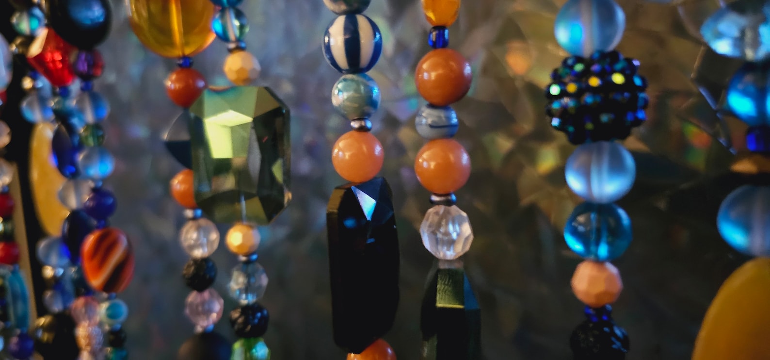 Boho Bead Curtains Gemstone Glass Sun Catcher Window Door Colorful ...