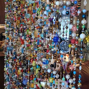 72" Beaded Curtain Strand: Glass Gemstone Bohemian Decor - Etsy