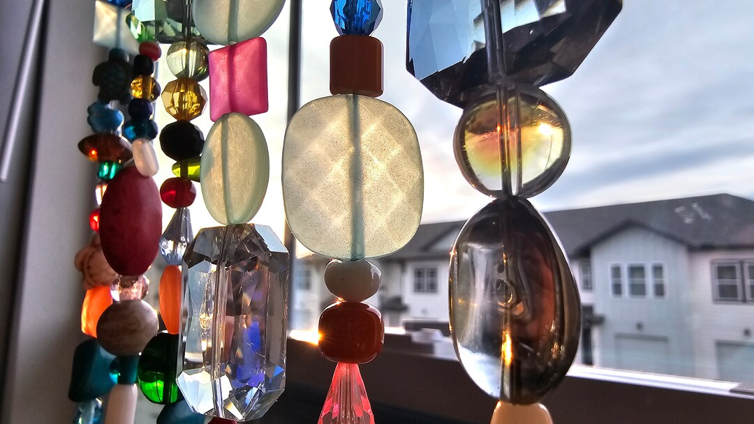 72 Inch Bead Curtain Strands for Door, Window Sun Catcher Bohemian ...