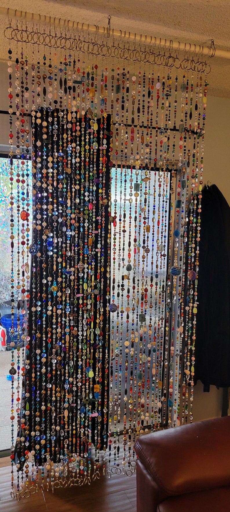 72 Inch Bead Curtain Strands Sun Catcher Bohemian Eclectic Etsy