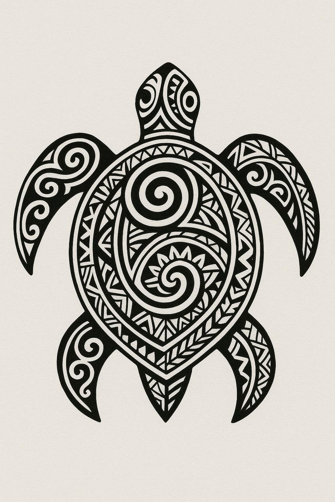Tribal Pacific Islander Native American Digital Art. Turtle 1 - Etsy
