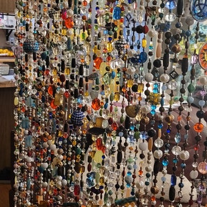72" Beaded Curtain Strand: Glass Gemstone Bohemian Decor - Etsy