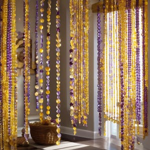 24" Bead Curtains Window Door Handmade Unique Strands of Light ...