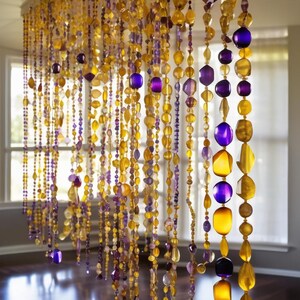 24" Bead Curtains Window Door Handmade Unique Strands of Light ...