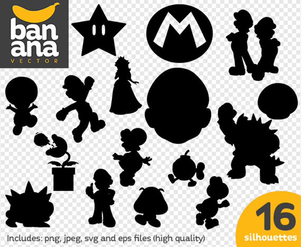 SALE Super Mario Bros2 Png Jpg Svg Eps Files High Resolution - Etsy