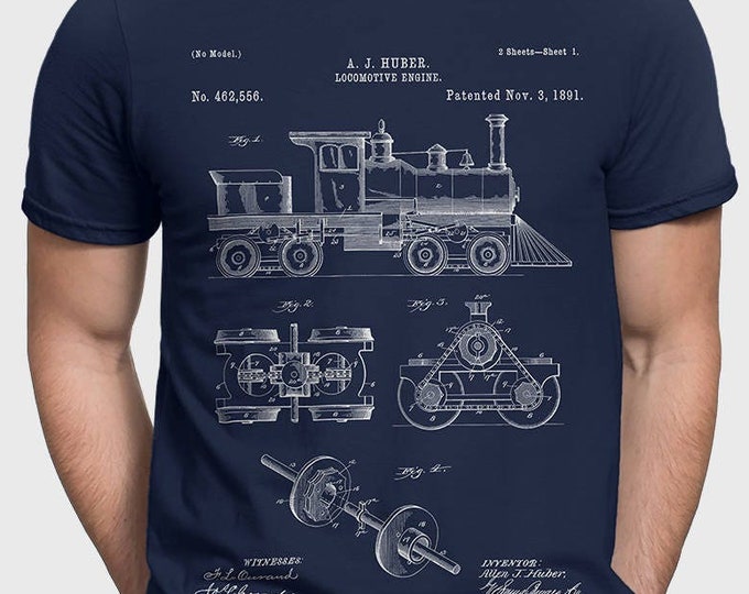 Steam Engine T-shirt, Locomotive T Shirt, Train Shirt, Steam Engine ...