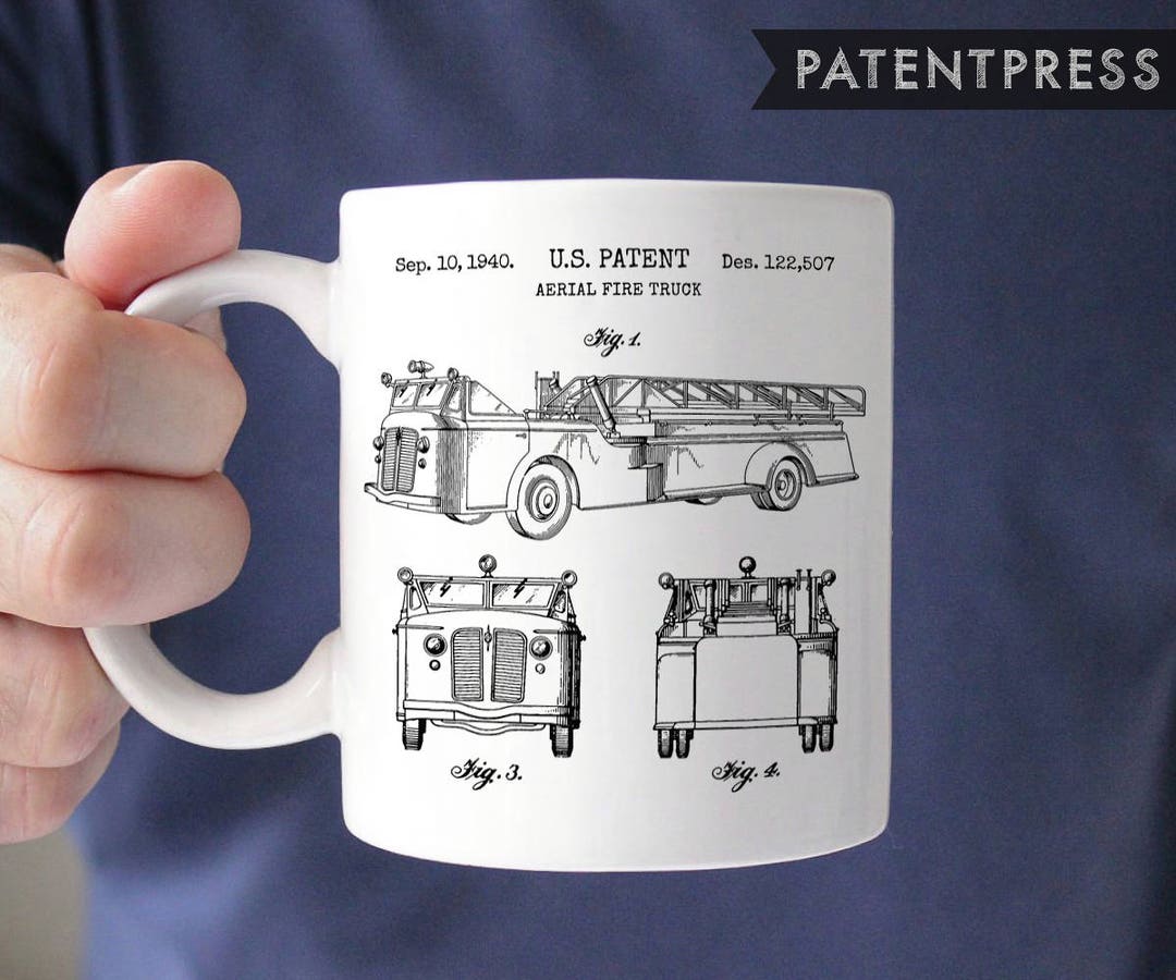 Firetruck Coffee Mug Fireman Mug Fireman Coworker Mug Gift - Etsy