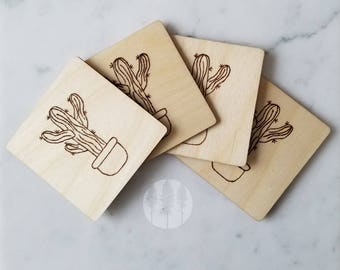 Cactus coasters | Etsy