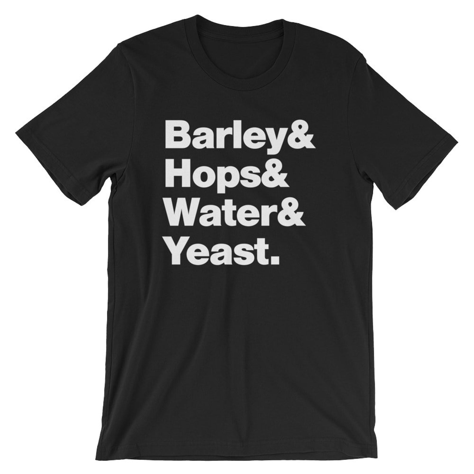 Barley Hops T-shirt. Beer Shirt on Black Yellow White Gray | Etsy