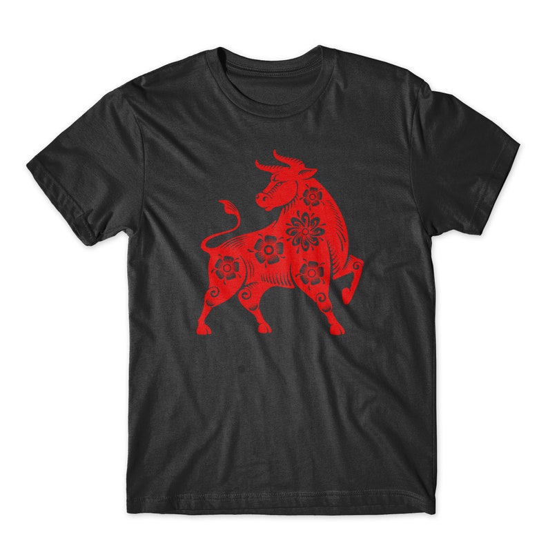 Year of the Ox Shirt. on Black or White Soft Cotton Premium Shirt ...